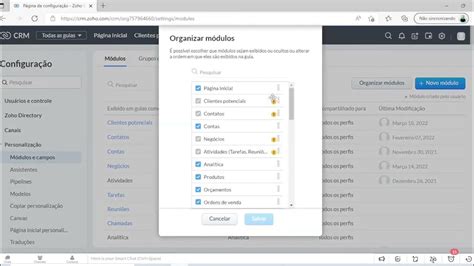 como customizar módulos no zoho crm youtube