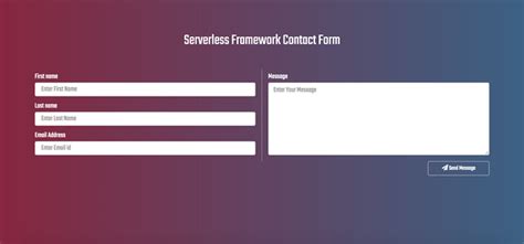 serverless contact form for static websites