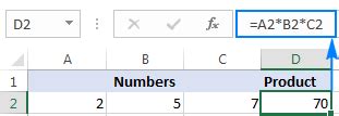 How To Multiply In Excel Numbers Cells Entire Columns