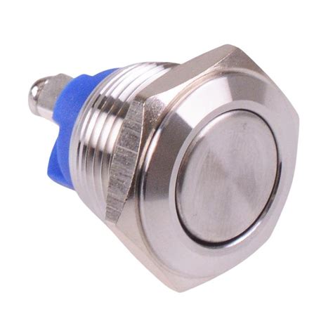 Off On Momentary 16mm Metal Push Button Switch SPST