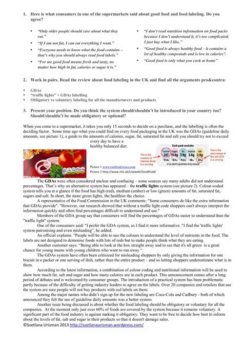 Pdf Food Labelling Issue Dokumentips