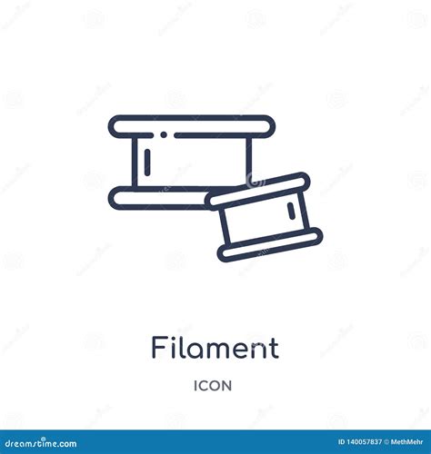 Linear Filament Icon From General Outline Collection Thin Line Filament Icon Isolated On White