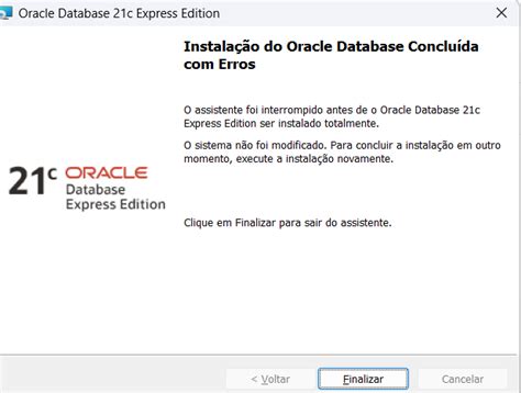 Oracle Xe Não Instala Sql E Banco De Dados Alura Cursos Online De Tecnologia