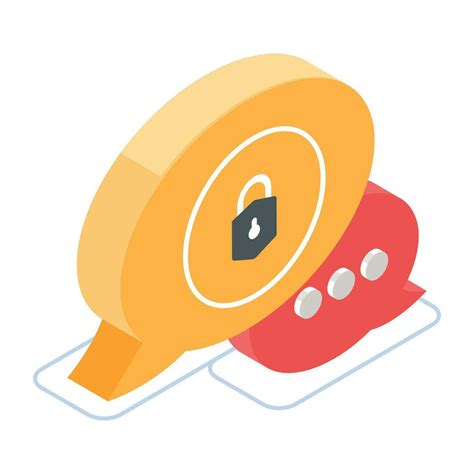 An Isometric Icon Of Secure Messaging 27934634 Vector Art At Vecteezy