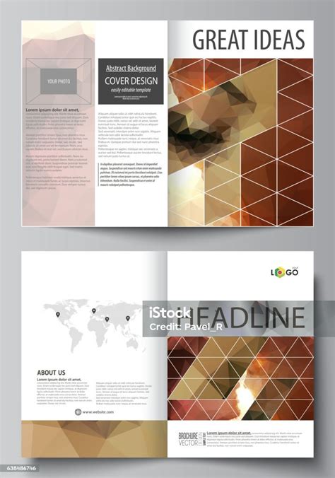 이중 접이식 브로셔 전단지 소책자를 위한 비즈니스 템플릿 커버 디자인 0명에 대한 스톡 벡터 아트 및 기타 이미지 0명 2단 브로슈어 2차 도형 Istock