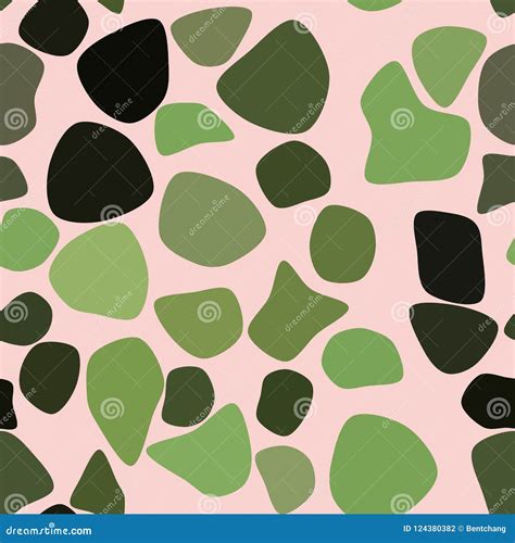 Seamless Color Abstract Rounded Shapes Geometric Pattern Generative Art Background Style