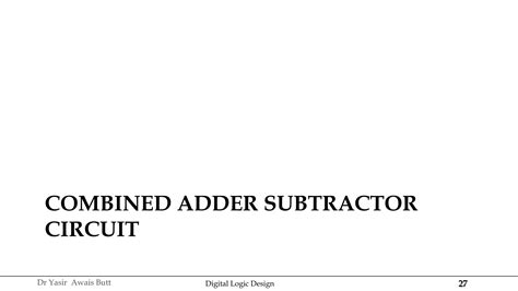 Digital Logic Design Presentation Combinational Circuitspptx