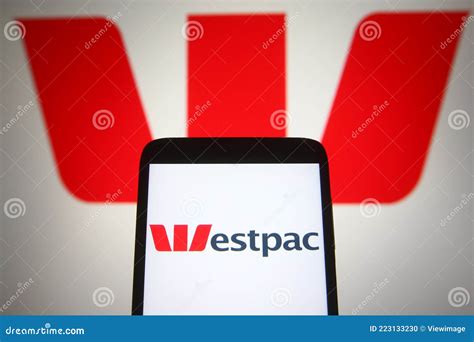 Westpac Banking Corporation Logo Editorial Image Image Of Cellphone
