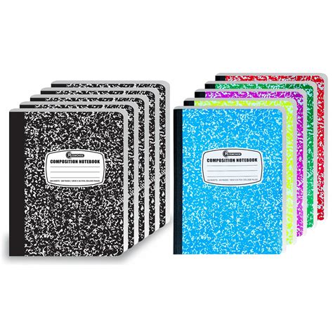 Rosmonde College Ruled Composition Notebooks 10 Pack Combo