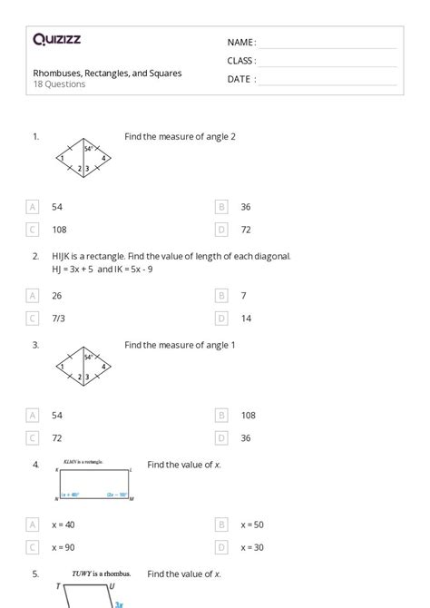 50 Area Of Rectangles And Parallelograms Worksheets On Quizizz Free
