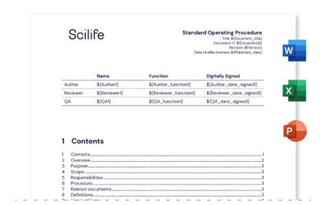 document control module quality management tools scilife