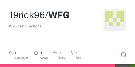 github 19rick96 wfg wfg test functions