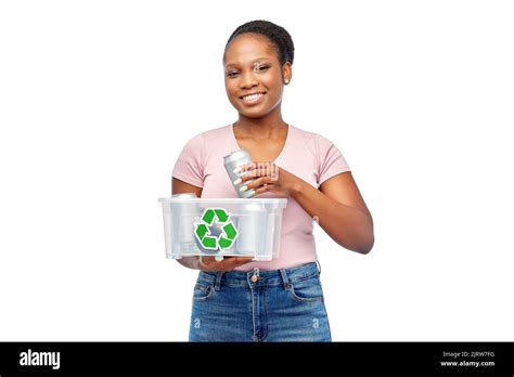 African American Woman Sorting Metallic Waste Stock Photo Alamy
