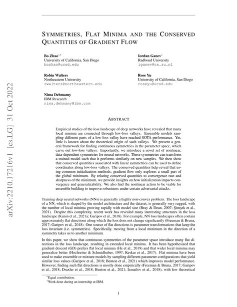 Pdf Symmetries Flat Minima And The Conserved Quantities Of Gradient Flow