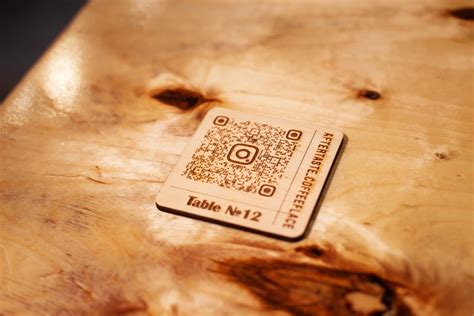 wooden qr code bar menu sign qr code menu sign custom made qr code