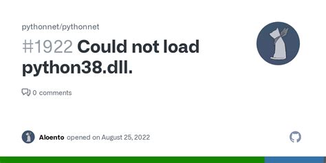 could not load python38 dll · issue 1922 · pythonnet pythonnet · github