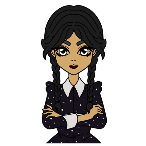 Guide To Drawing A Cute Wednesday Addams