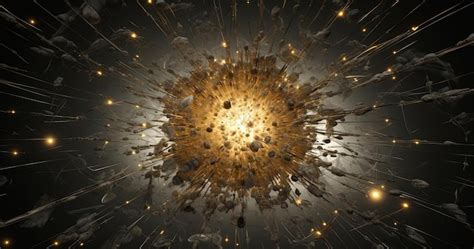 Premium Photo A Golden Firework Exploding In The Sky