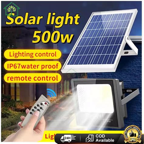 Jual Harga MinimumCOD New Lampu Sorot Solar Cell 500 Watt Lampu Led Tenaga Matahari Lampu