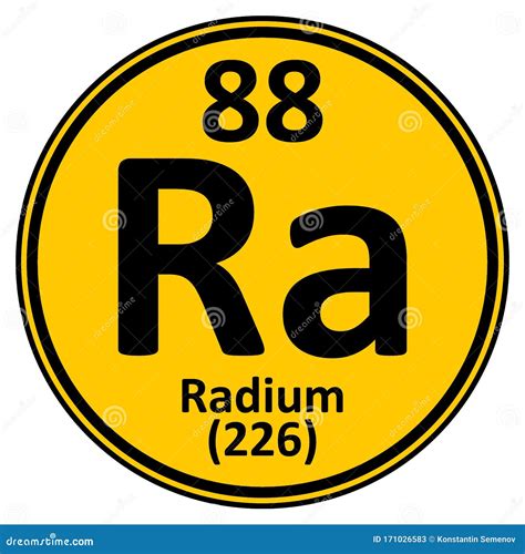 periodic table element radium icon stock illustration illustration of