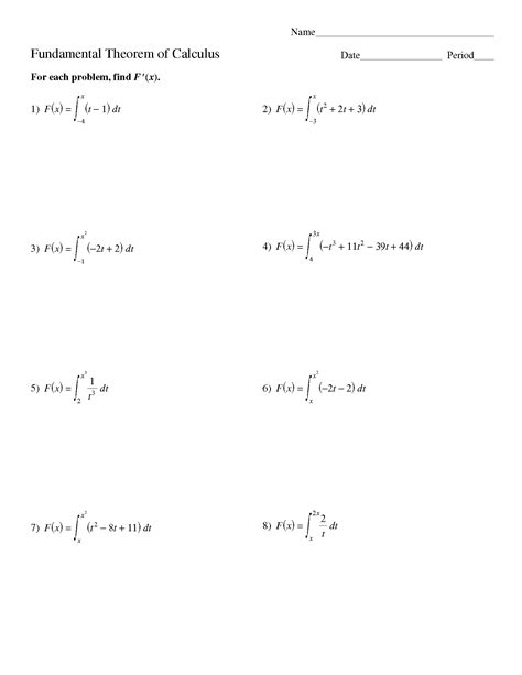 [solved] Please Do The Following Calculus Ii Problems Name Fundamental