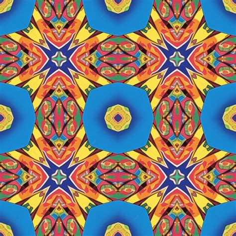 Premium AI Image Seamless Abstract Pattern Symmetrical Intricate And Colorful