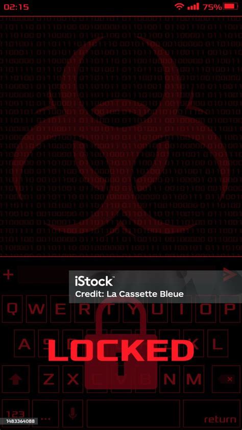 Hacker Phone Screen With Keyboard And Virus Symbol Background Hacker