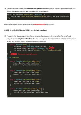 Belajar Pemrograman Berbasis Web Php Dhtmlx Part Simple Crud Dhtmlx Dan Codeigniter PDF