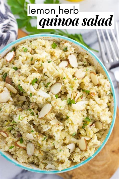 Lemon Herb Quinoa Salad Quinoa Recipes Side Dish Quinoa Recipes