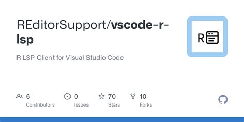GitHub REditorSupport Vscode R Lsp R LSP Client For Visual Studio Code