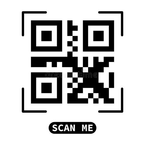 Fake Qr Code Scan Me Vector Illustration Qr Code Ready To Be Scanned Stock Vector