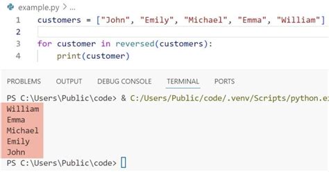 How To Iterate Through A List Backward In Python