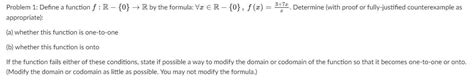solved problem 1 define a function f r−{0}→r by the