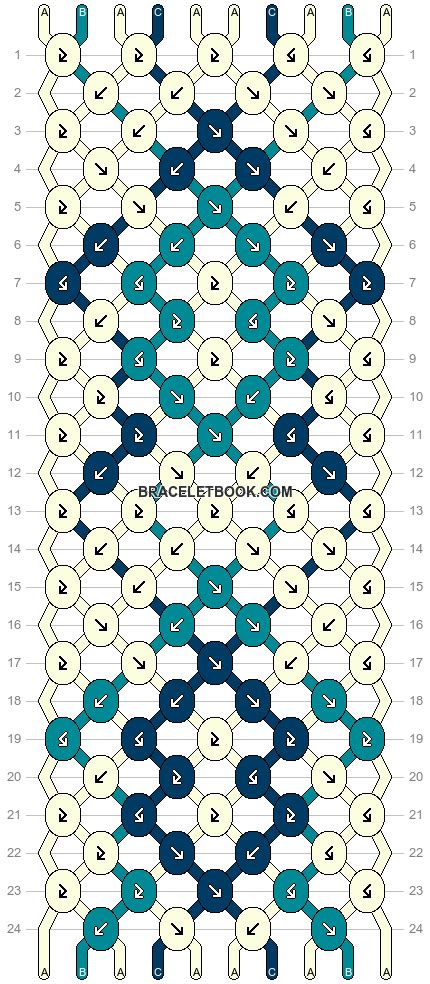 Friendship Bracelet Pattern 151487 Variation 297336 Sea Turtle