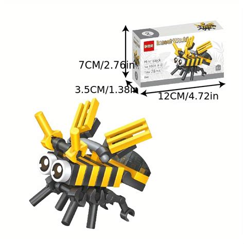 12pcs Interesting Insect Building Blocks Insect Series Toys Splicing