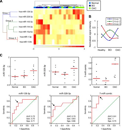 a hierarchical clustering analysis based on human plasma mirna