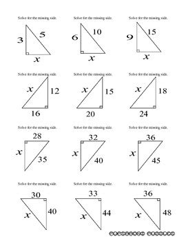 Pythagorean Theorem Flashcards PP By Pupsaroni Puzzles TPT