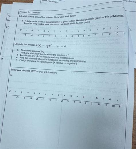 solved problem 2 12 marks a a polynomial y has a sign