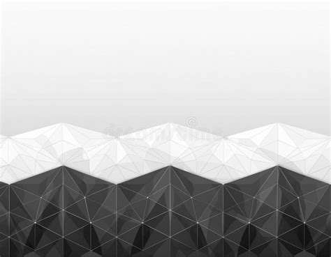 Minimalist Black And White Geometric Design Stock Illustration
