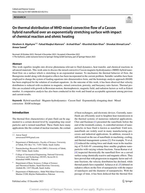 On Thermal Distribution Of Mhd Mixed Convective Flow Of A Casson Hybrid Nanofluid Over An