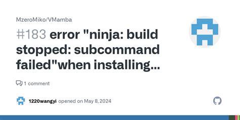 Error Ninja Build Stopped Subcommand Failed When Installing Selective Scan On Windows Using