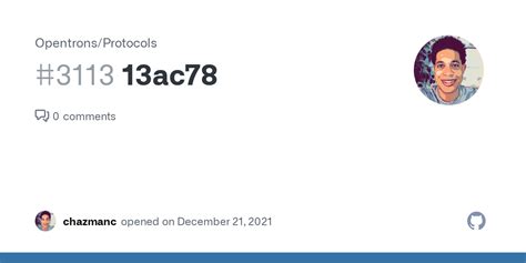 13ac78 Issue 3113 Opentrons Protocols GitHub