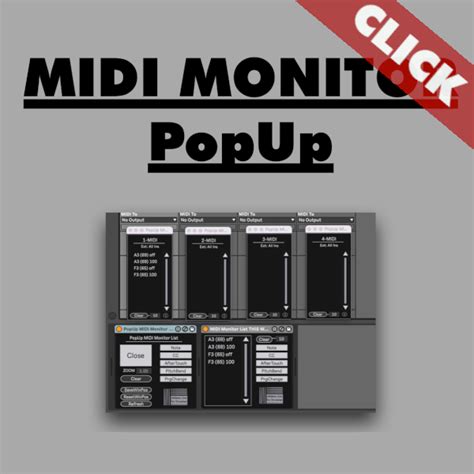 Midi Monitor Pop Up Click Ableton Drummer