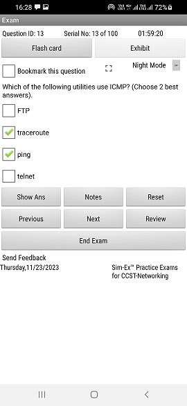 Sim Ex™ Practice Exams Android App For Ccst Networking