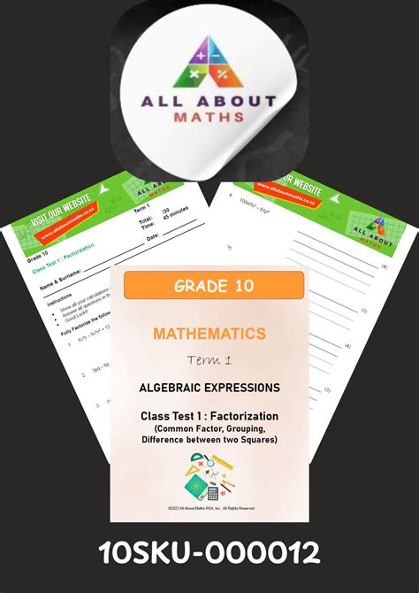 Grade 10 Class Test Factorization