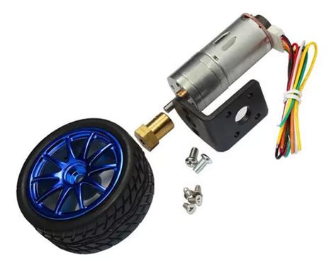 Motor Motorreductor Con Encoder 6vdc Llanta Base Cople Ardui Envío Gratis