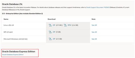oracle database xe 21c download 및 설치
