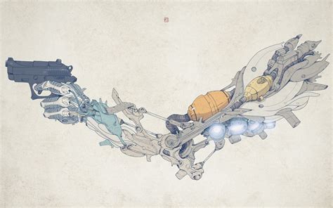 배경 화면 1920x1200px 사이보그 미래의 총 기계 인간 1920x1200 Goodfon 1332711