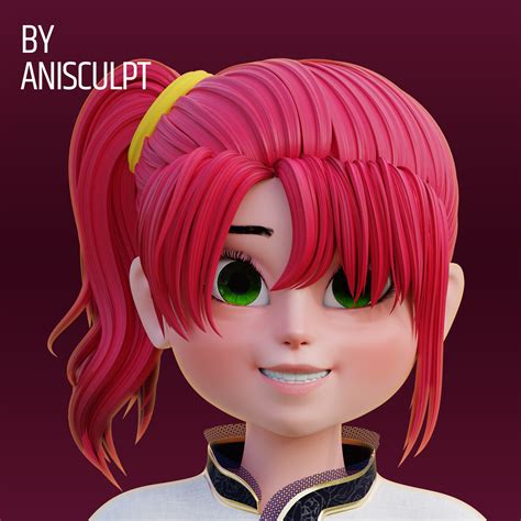 Artstation Girl Fully Rigged Game Assets