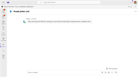 People Picker Control In Adaptive Cards Code Samples Microsoft Learn